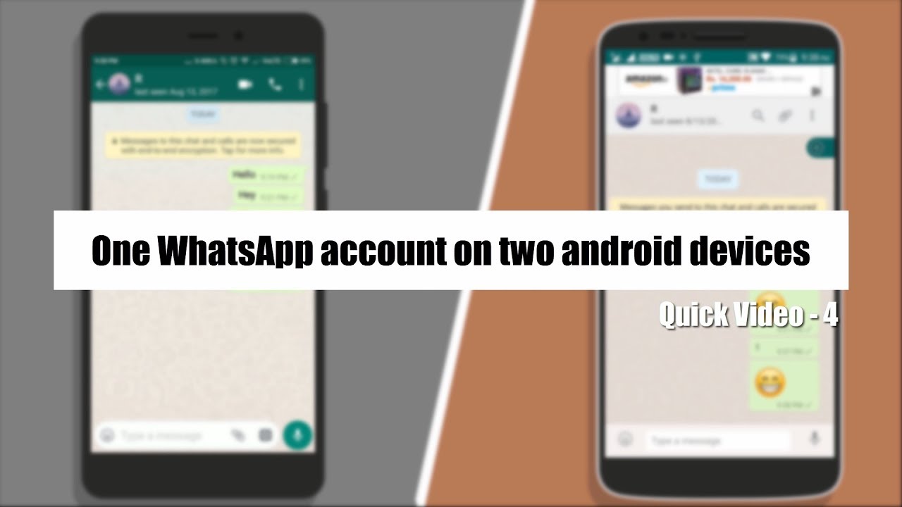 Quick video 4 : One WhatsApp account on two android devices - YouTube