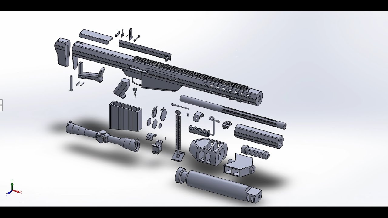 SolidWorks Barrett Assembly - YouTube