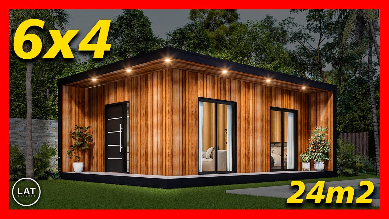 Plano de casa 6X4 metros moderna | Small house design 6x4 - YouTube