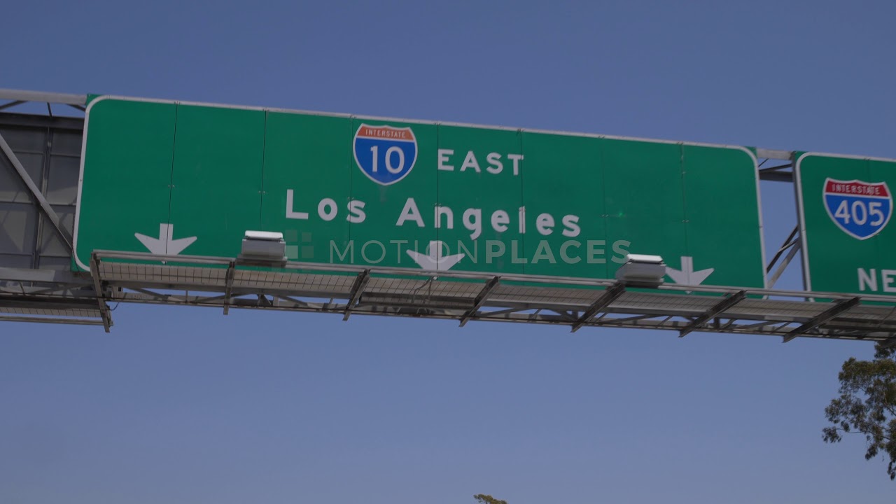 Los Angeles Freeway Sign Free Stock Footage - YouTube