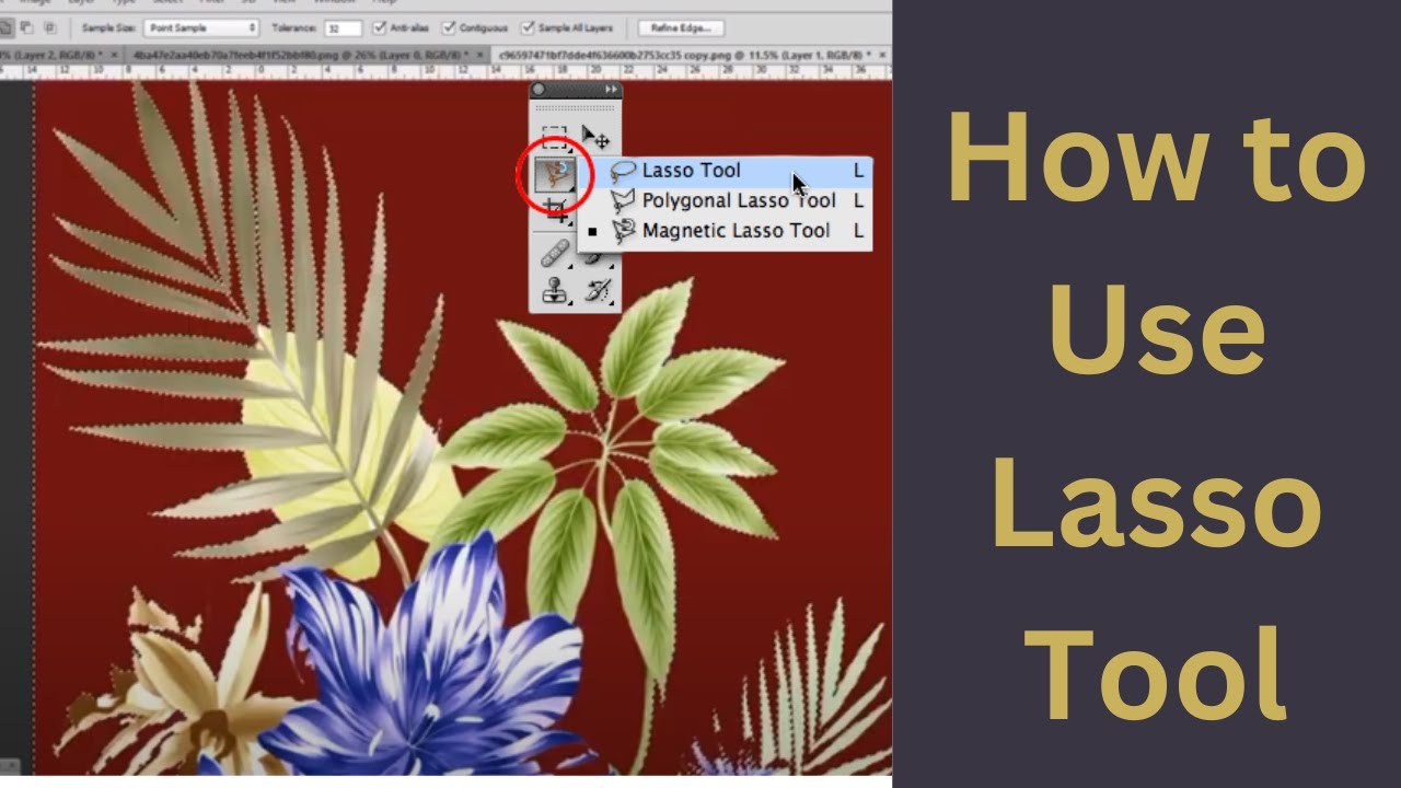 How To Use Lasso Tool In photoshop - YouTube
