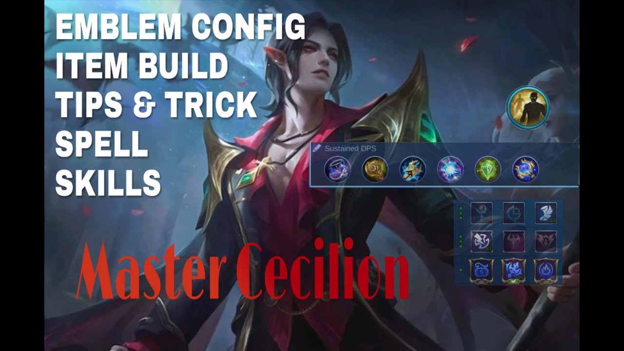 Master Cecilion in 5 Minutes | Emblem, Item Build, Tips, Spell & Skill ...