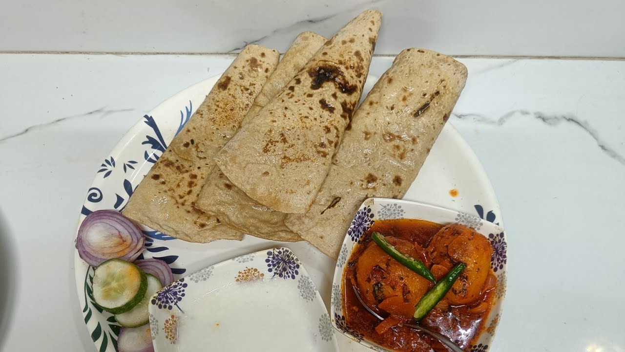 kashmiri dum aloo Resmi aloo masala Roti Dahi monday Lunch thali Vlogs ...