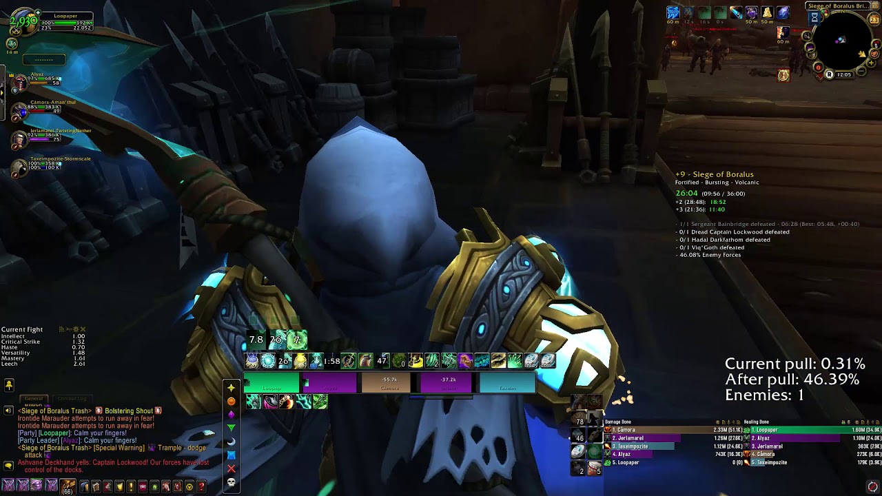Mistweaver Monk Healer Siege of Boralus Mythbic +9 - YouTube