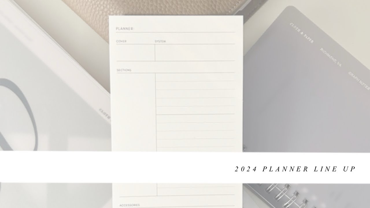 2024 Planner line up | ft. Cloth and Paper planner system journaling ...