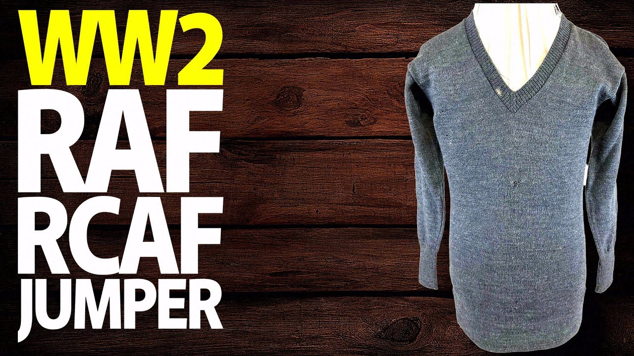 WW2 British Canadian RAF RCAF 1938 Blue Wool Jumper Medium Large RARE ...