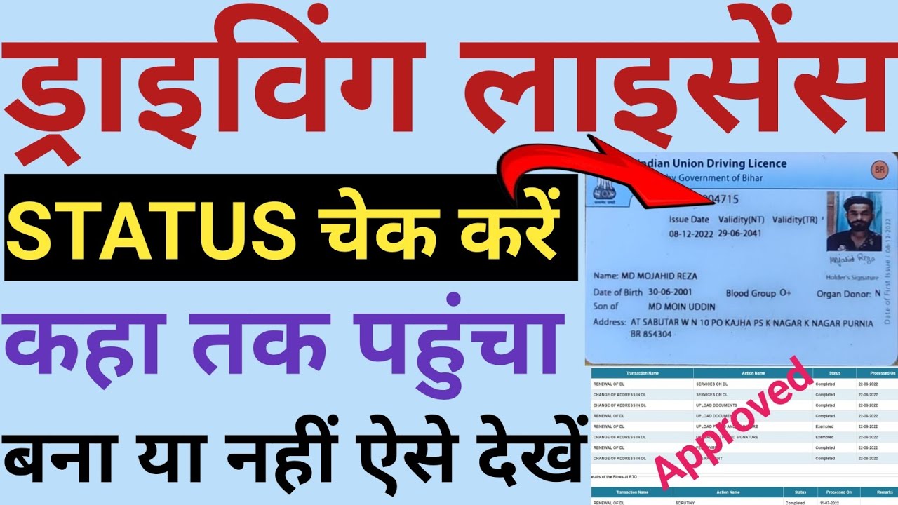 Driving Licence Status kaise check kare || DL status check \driving ...
