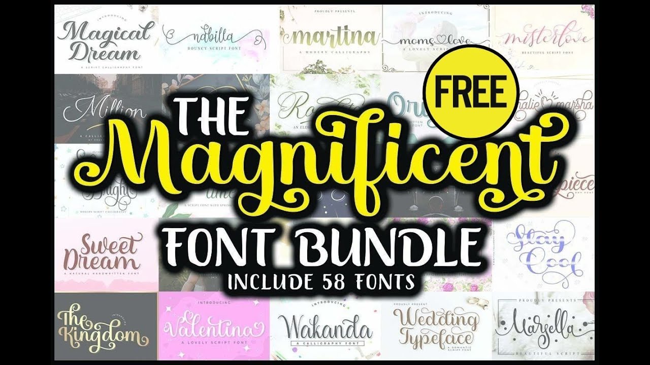 FREE DOWNLOAD FONT PREMIUM PART 1 | GRATIS DOWNLOAD FONT PREMIUM - YouTube