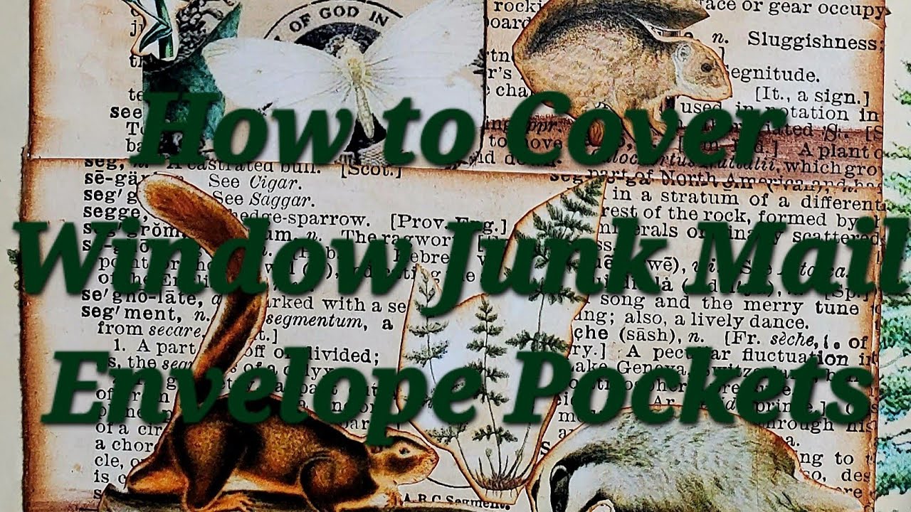 How to create a snug cover on windowed junk mail envelopes - YouTube