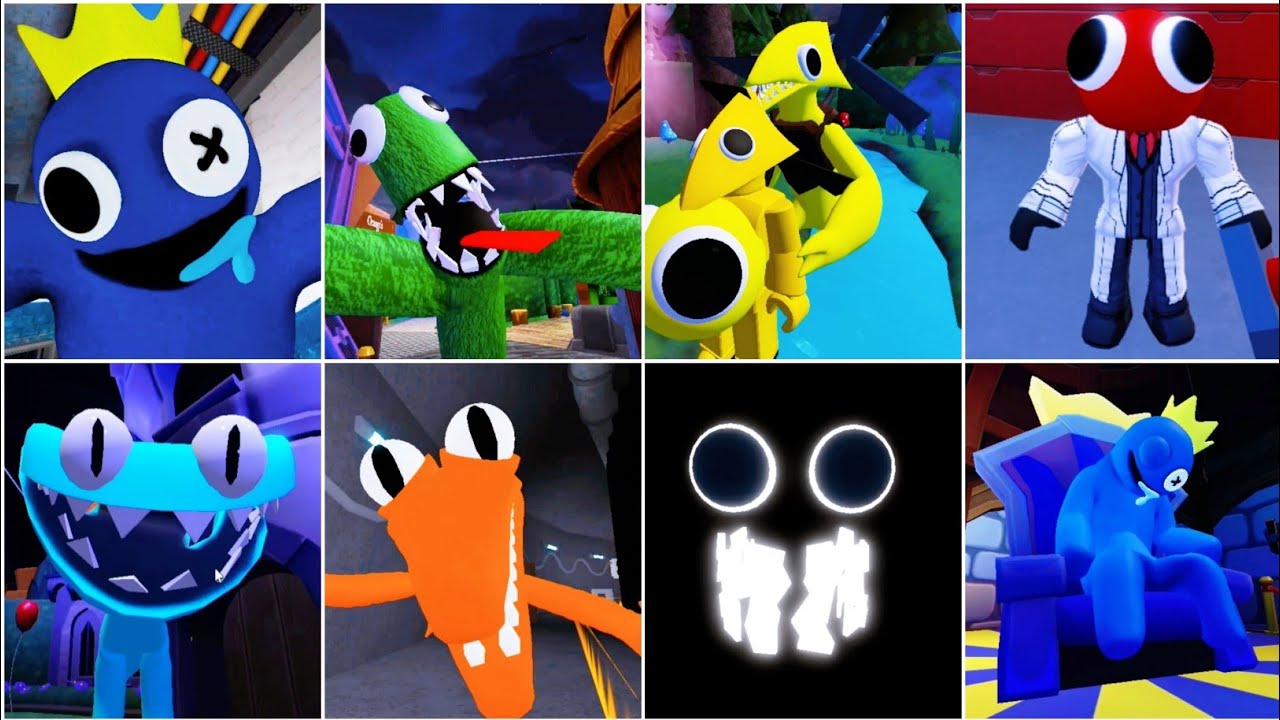 Rainbow Friends Vs Rainbow Friends 2 All Nights Comparison - YouTube