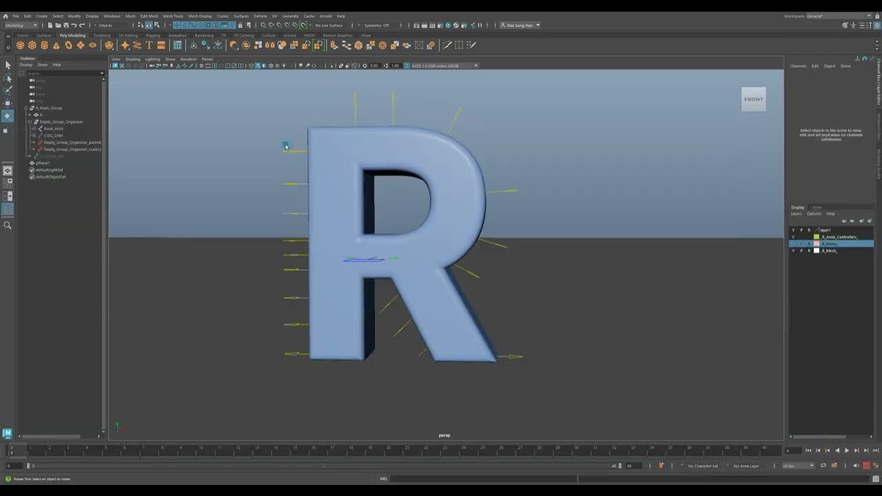Animating R Letter Part 1 - YouTube