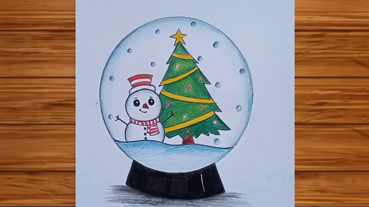 Christmas drawing how to draw christmas tree step by step|snowman ...