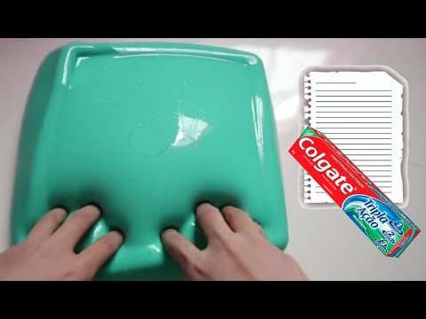 COMO FAZER SLIME DE PASTA DE DENTE E FOLHA DE CADERNO | JANELA DO RISO - YouTube