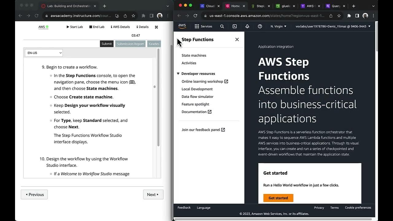 AWS Academy Data Engineering: Building & Orchestrating ETL Pipelines Using Athena & Step ...