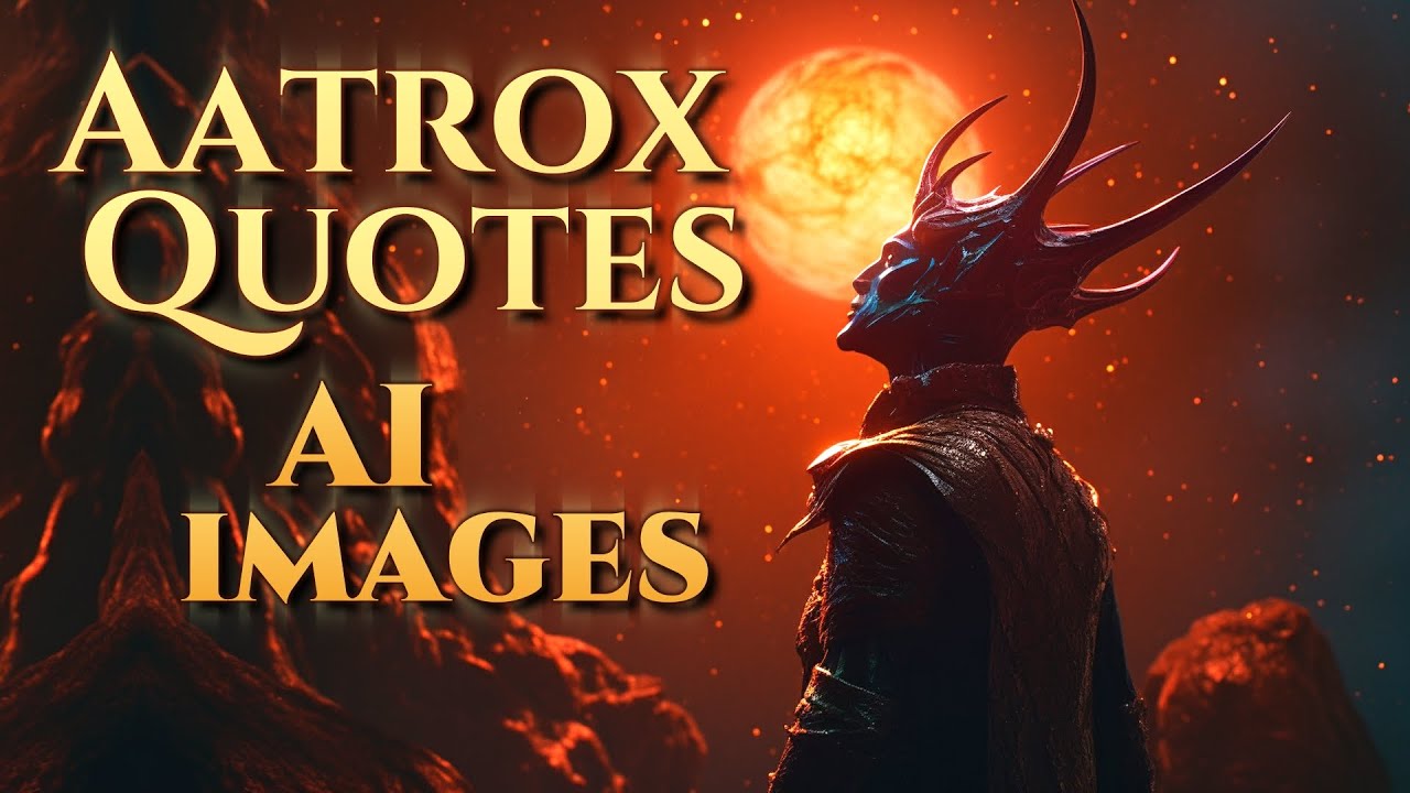 Aatrox voice lines as AI generated images - YouTube