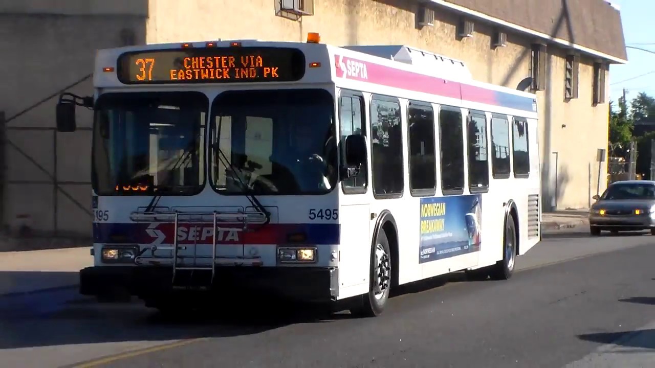 SEPTA BUS: NEW FLYER D40LF 5495 ON ROUTE: 37 PT2 - YouTube