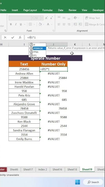 Advance Formula | How to separate number from string in Excel | Excel tricks | #shorts # ...