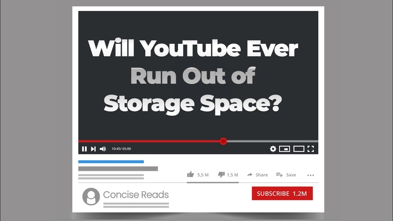 Will YouTube Ever Run Out of Storage Space? - YouTube