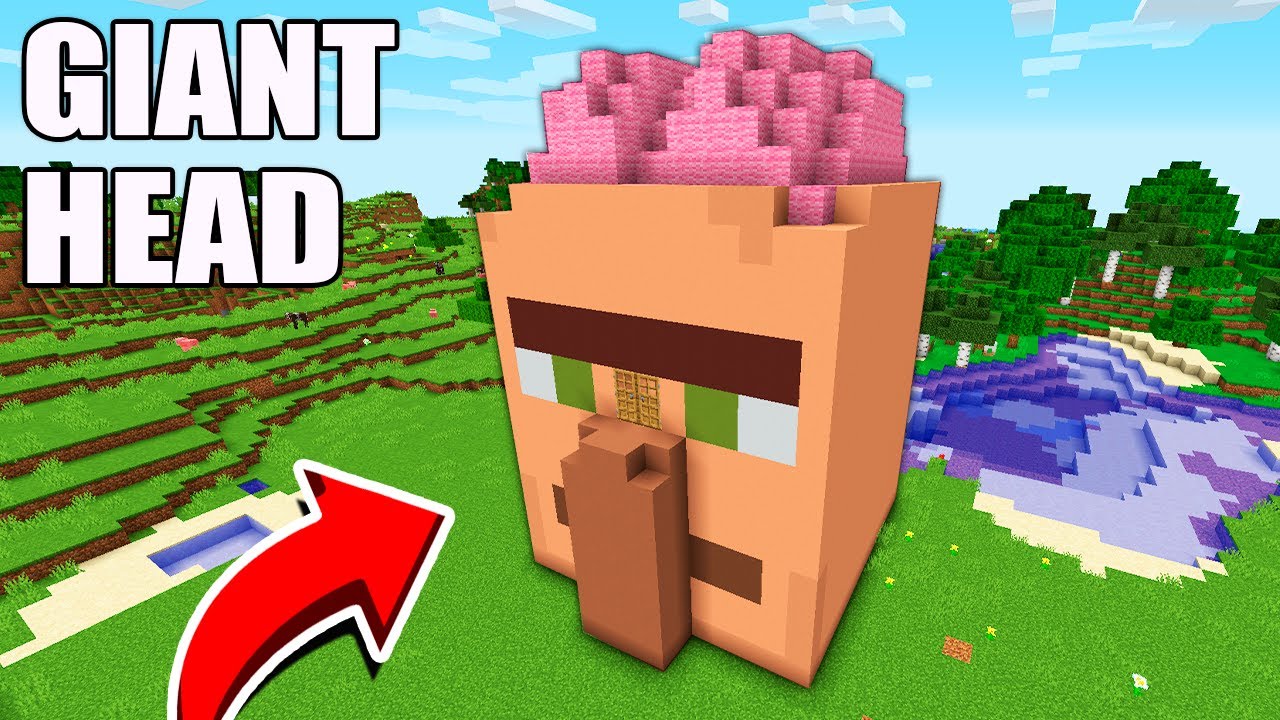 What's inside the GIANT VILLAGER HEAD in minecraft ? I found a BIGGEST ...
