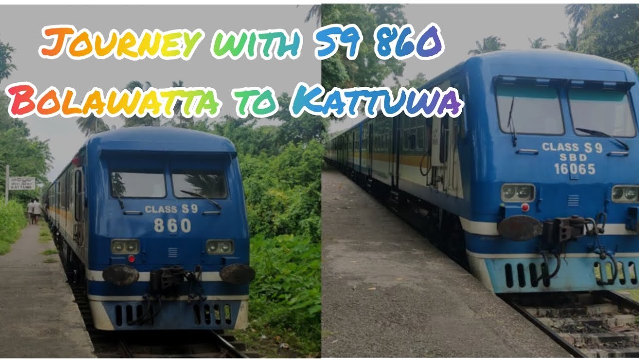 Bolawatta Railway station to Kattuwa Railway station train journey 2023 ...