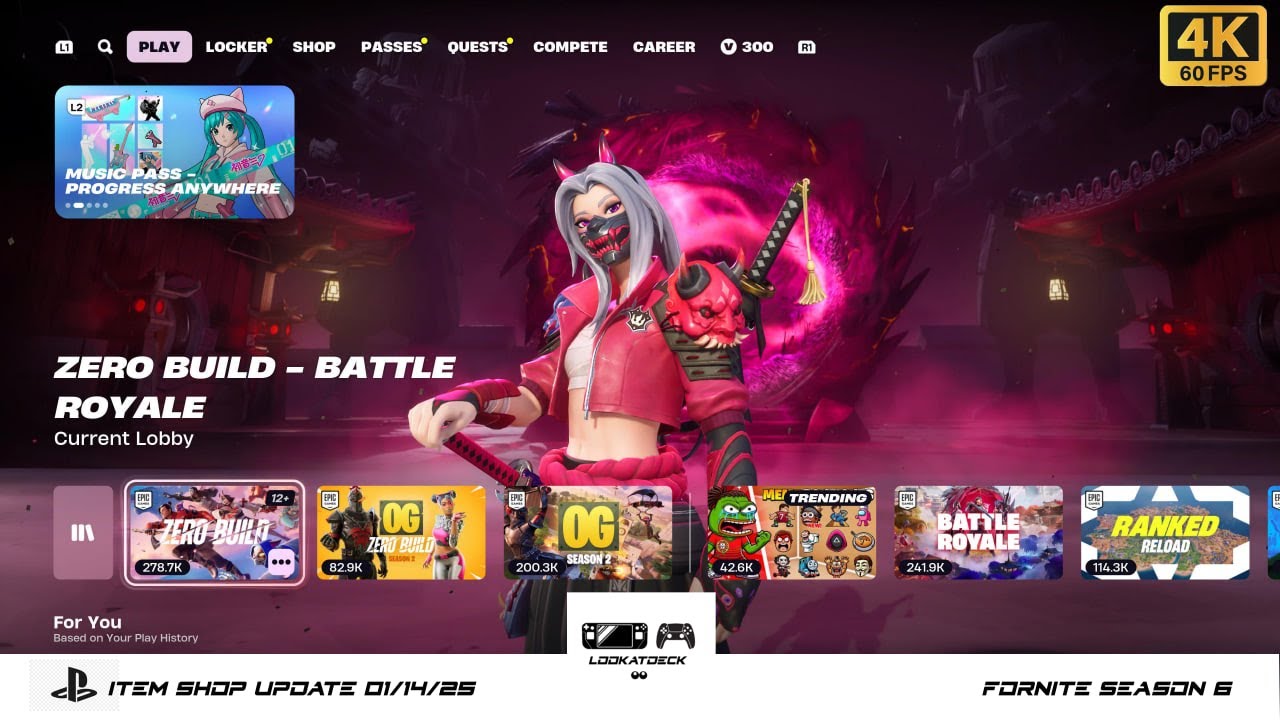 Fortnite Season 6 Haruka of the Masks Crew Pack 2025 Gameplay on PS5 ...