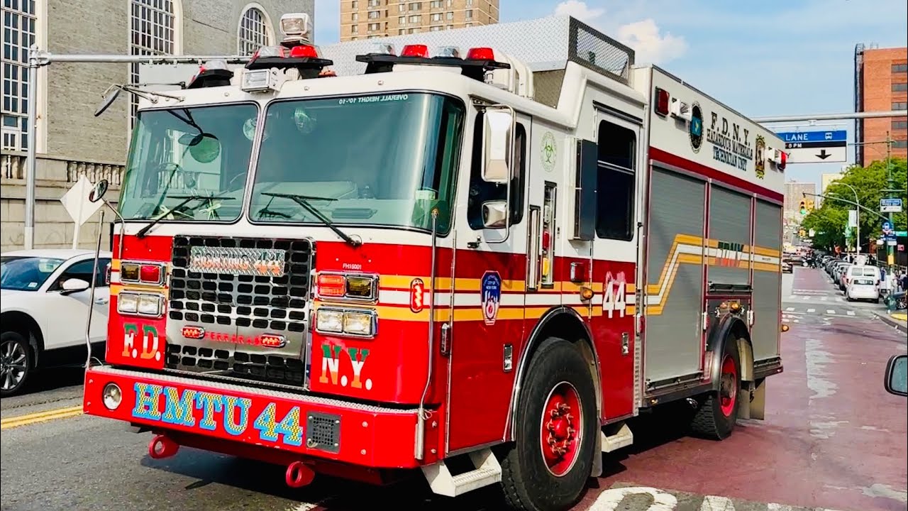 FDNY ENGINE 44 & FDNY E44 HMTU RESPONDING ON 149TH STREET IN MOTT HAVEN ...