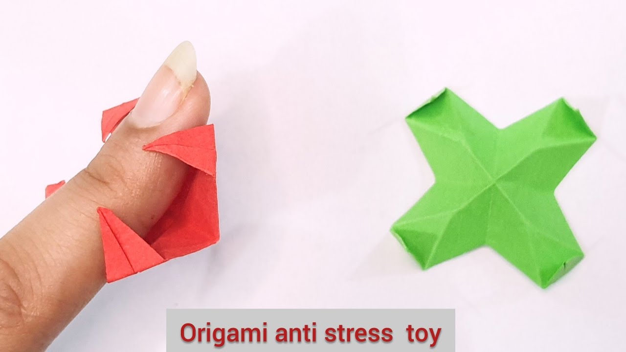 how to make a paper anti stress toy | DIY origami finger trap toy - YouTube