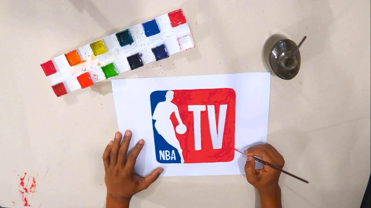 How to draw the NBA TV logo - YouTube