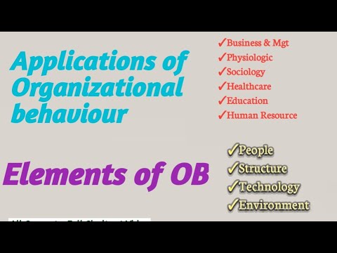 Applications of Organizational behaviour | Elements of Organisational ...
