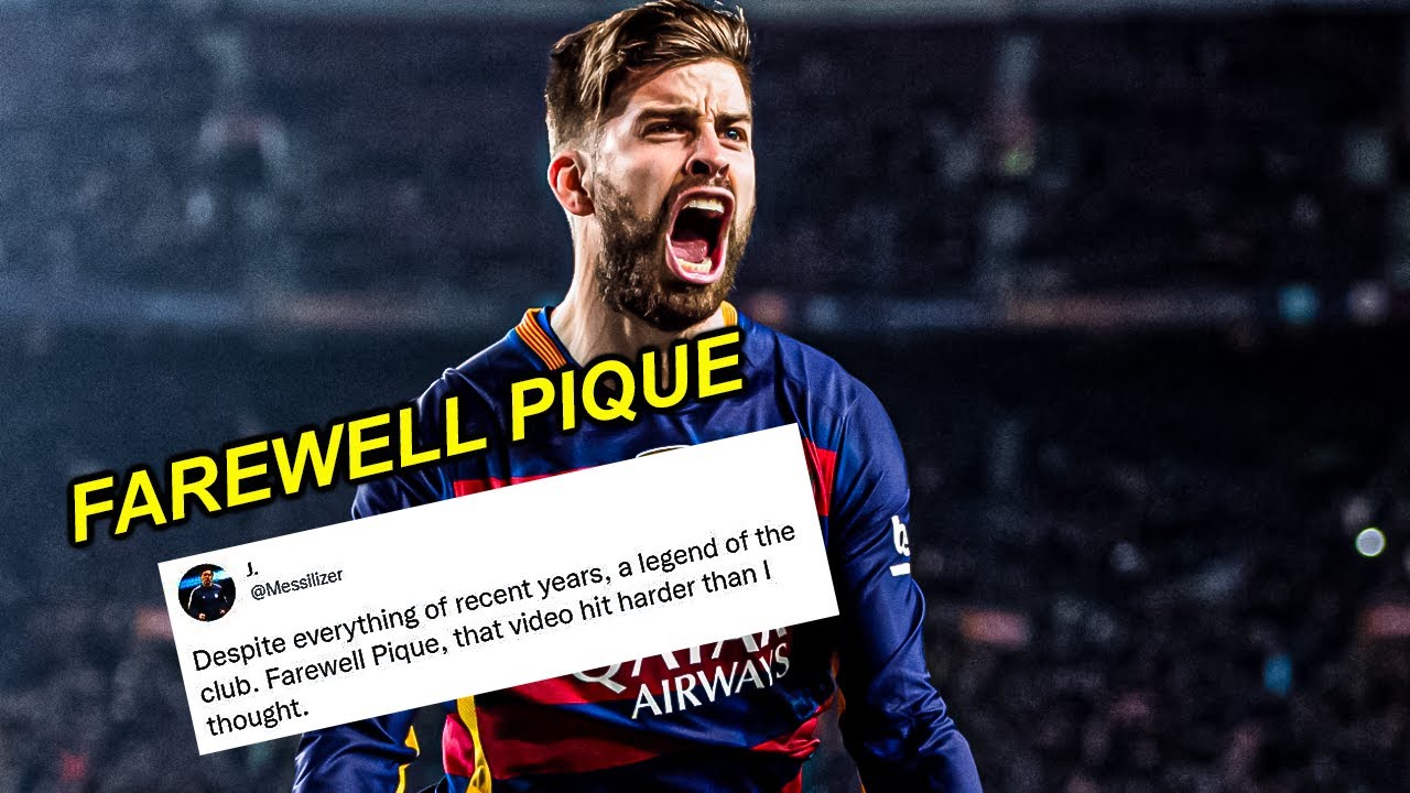 Football Fans Reactions To Gerard Pique Retirement - YouTube