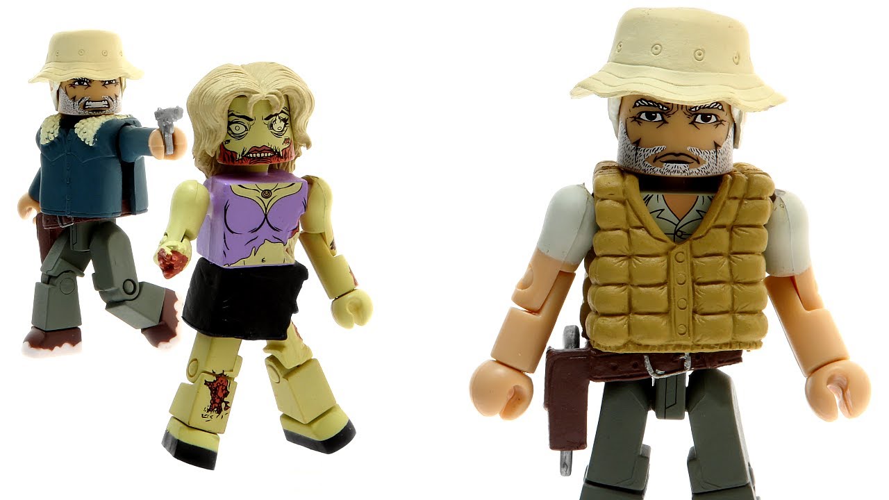 The Walking Dead Minimates - Dale & Female Zombie PLUS Variant Dale ...