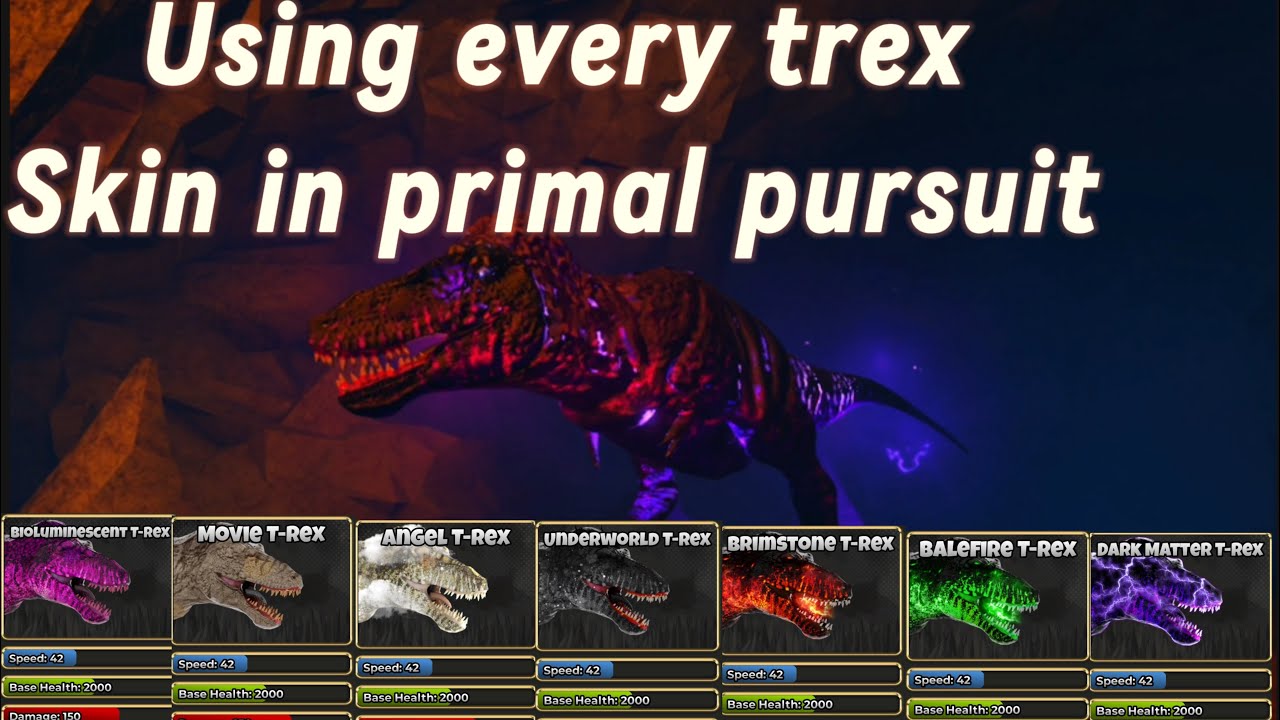 Using every trex skin against michaelafton is primal pursuit - YouTube