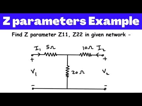 Z parameter of T - Network | two port network | Z parameter solved example | Z parameter problem ...