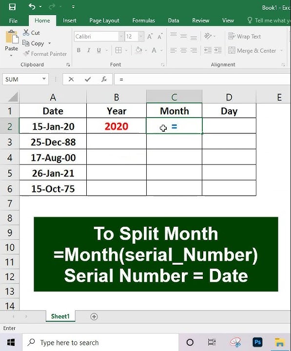 Quickly Split Date into Year, Month and Day in Excel | Split Date in Excel | #tricks #Shorts # ...