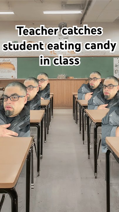 Teacher catches student eating candy 🍬 in class #shorts - YouTube
