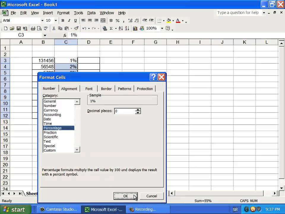 How to calculate percentages in Excel(No formula) - YouTube