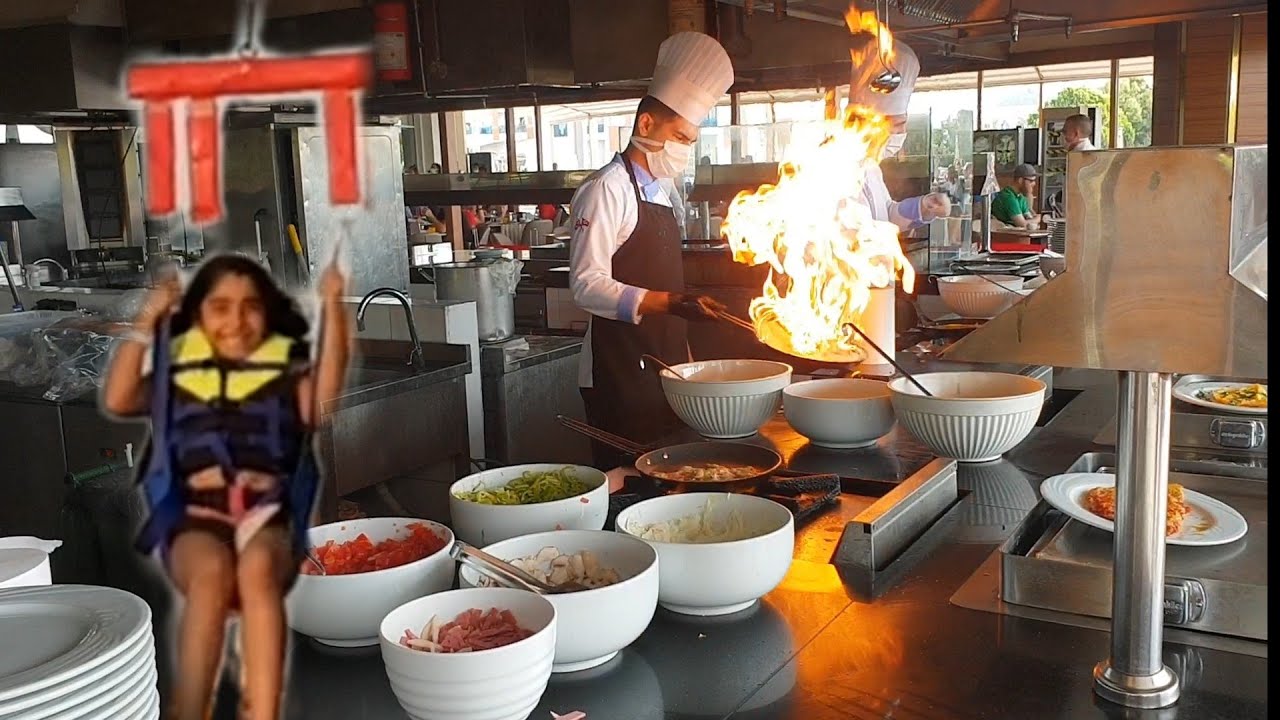 Grand BE Delphine Resort Breakfast Buffets 🤪😍 | 7 Year Old's Parasails ...