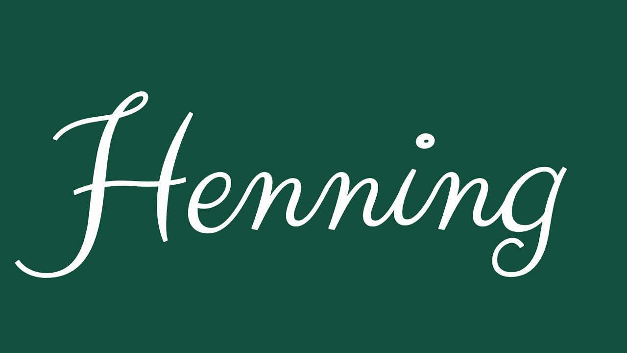 Learn how to Sign the Name Henning Stylishly in Cursive Writing - YouTube