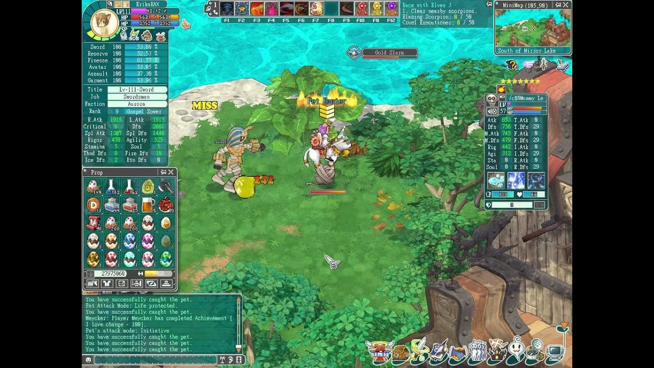 Angels Online(HD) - Catching Boss Pet - Gold Slarm (2) - YouTube