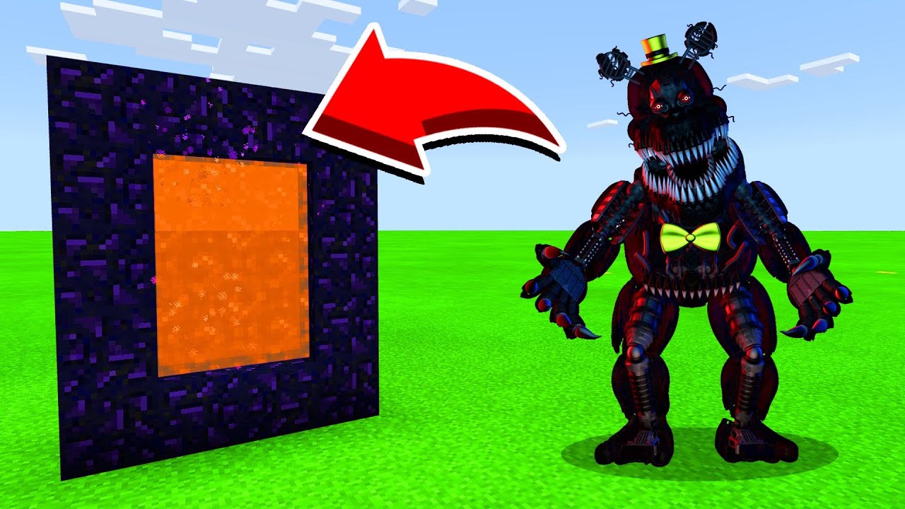 How To Make A Portal To NIGHTMARE FREDDY in Minecaft Pocket Edition ...
