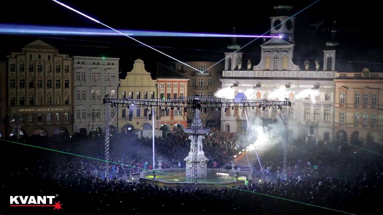 Outdoor Laser Show Projectors | Kvant Spectrum lasers used for a City Gathering - YouTube