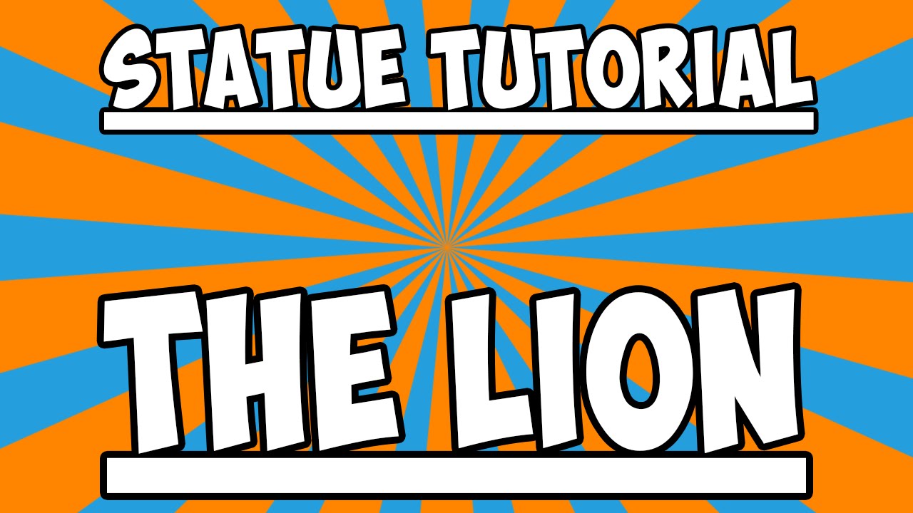 Minecraft: Statue Tutorial - "The Lion" - YouTube