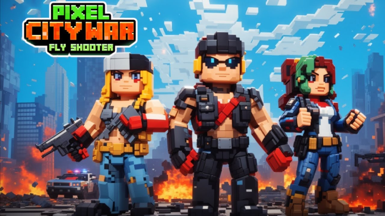 Pixel City War: Fly Shooter Game Mobile Game | Gameplay Android - YouTube