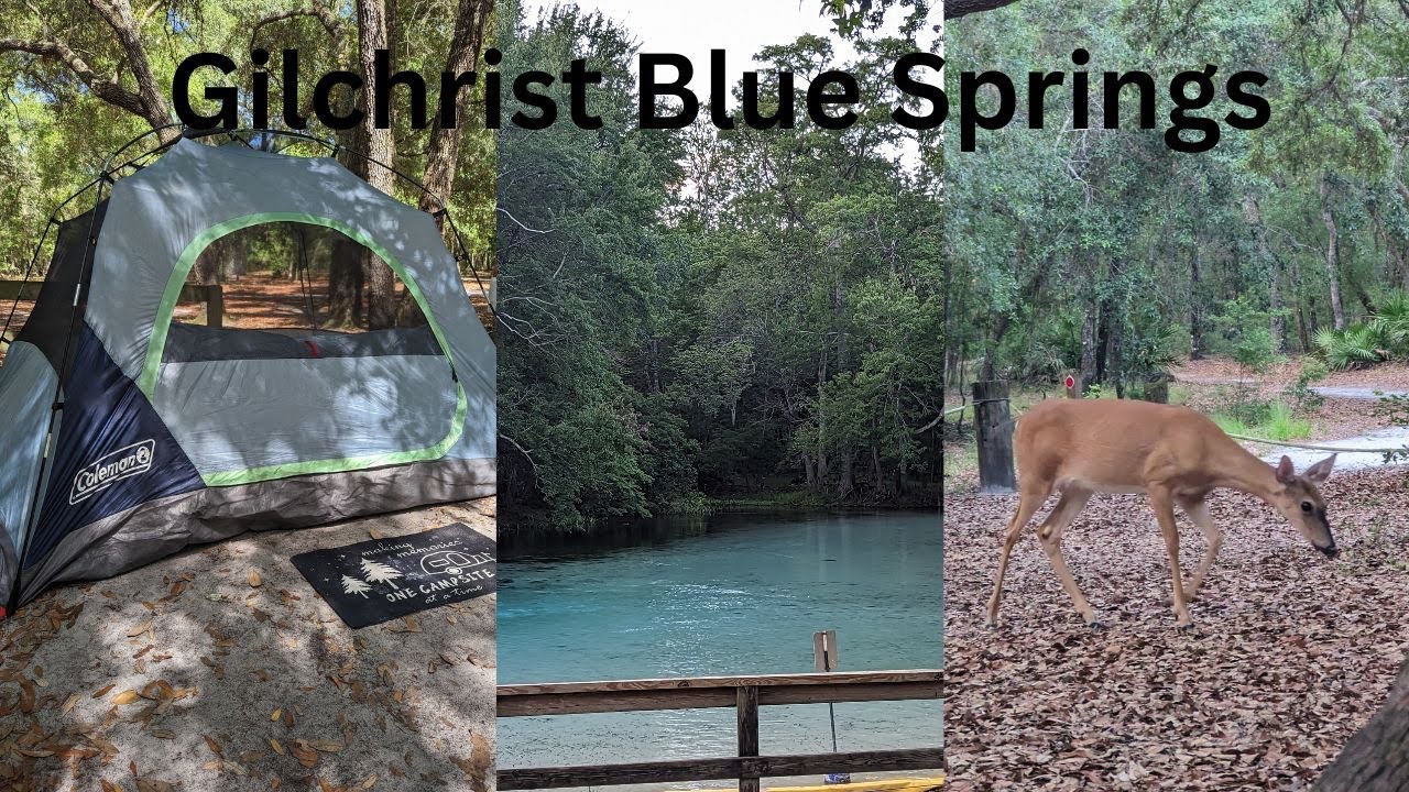 Camping at Gilchrist Blue Springs State Park - YouTube
