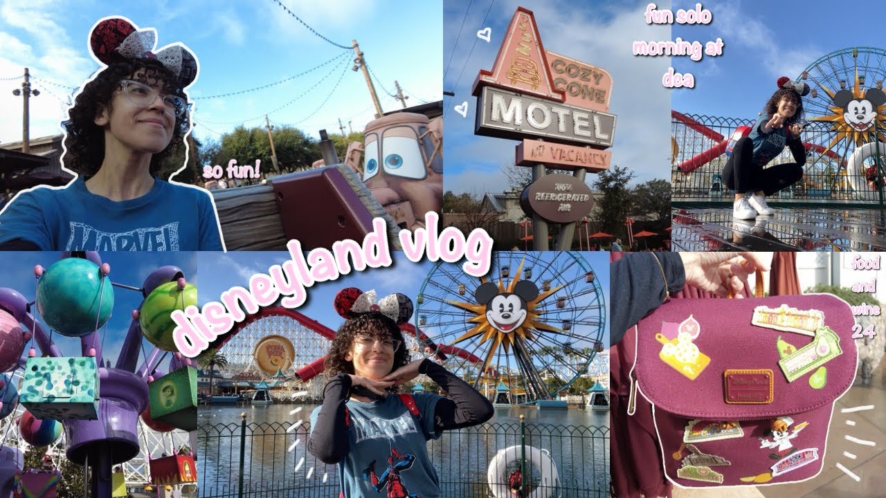 disneyland vlog! rainy but fun early morning solo | rope drop dca ...