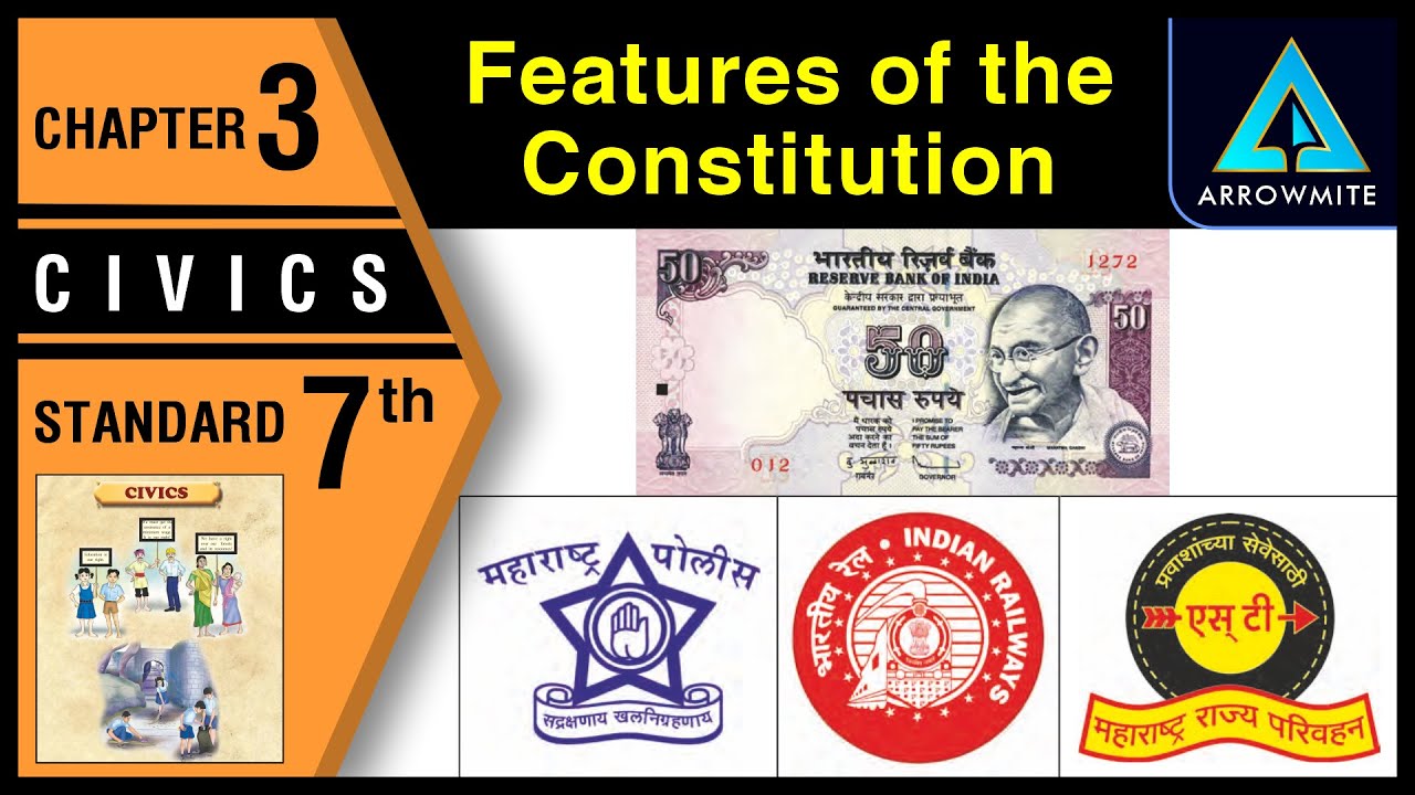 Features of the Constitution | Std 7 | Civics | Chapter 3 | Maharashtra ...