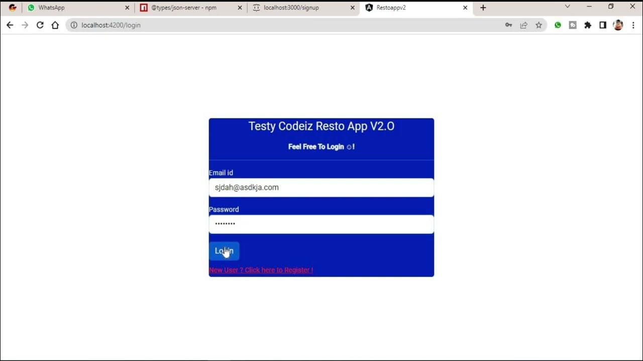 Angular 16 Restaurant Project V2.O from scratch | Angular Login page ...
