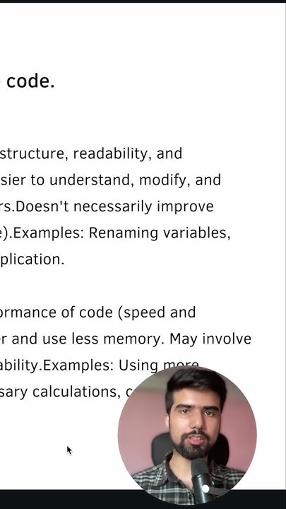 Refactoring vs Optimization Explained. #everydaykarma #coding # ...