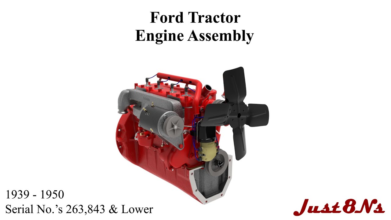 Ford Tractor 1939 - 1950 'Front Mount' Engine Assembly - YouTube