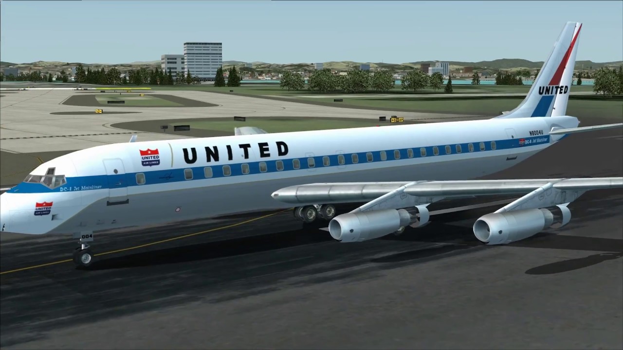 FSX - DC-8-10 series - JT3C turbojet engine sounds - xviews - YouTube